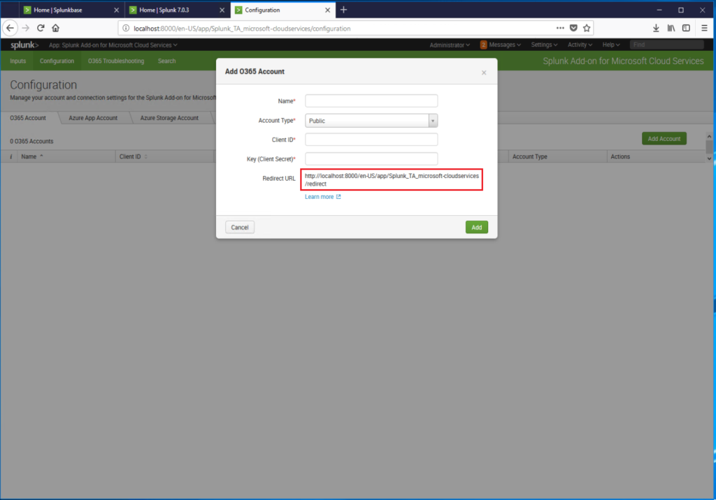 Connecting Splunk to Office 365 – Part 1: Add-On for Microsoft Cloud ...
