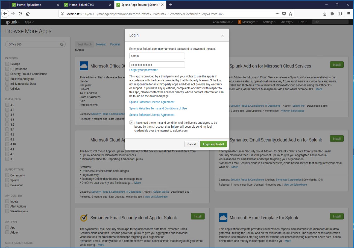 Connecting Splunk to Office 365 – Part 2: Microsoft Office 365 ...