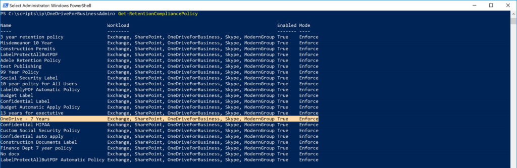 Adding OneDrive Locations to an Existing Retention Policy ...