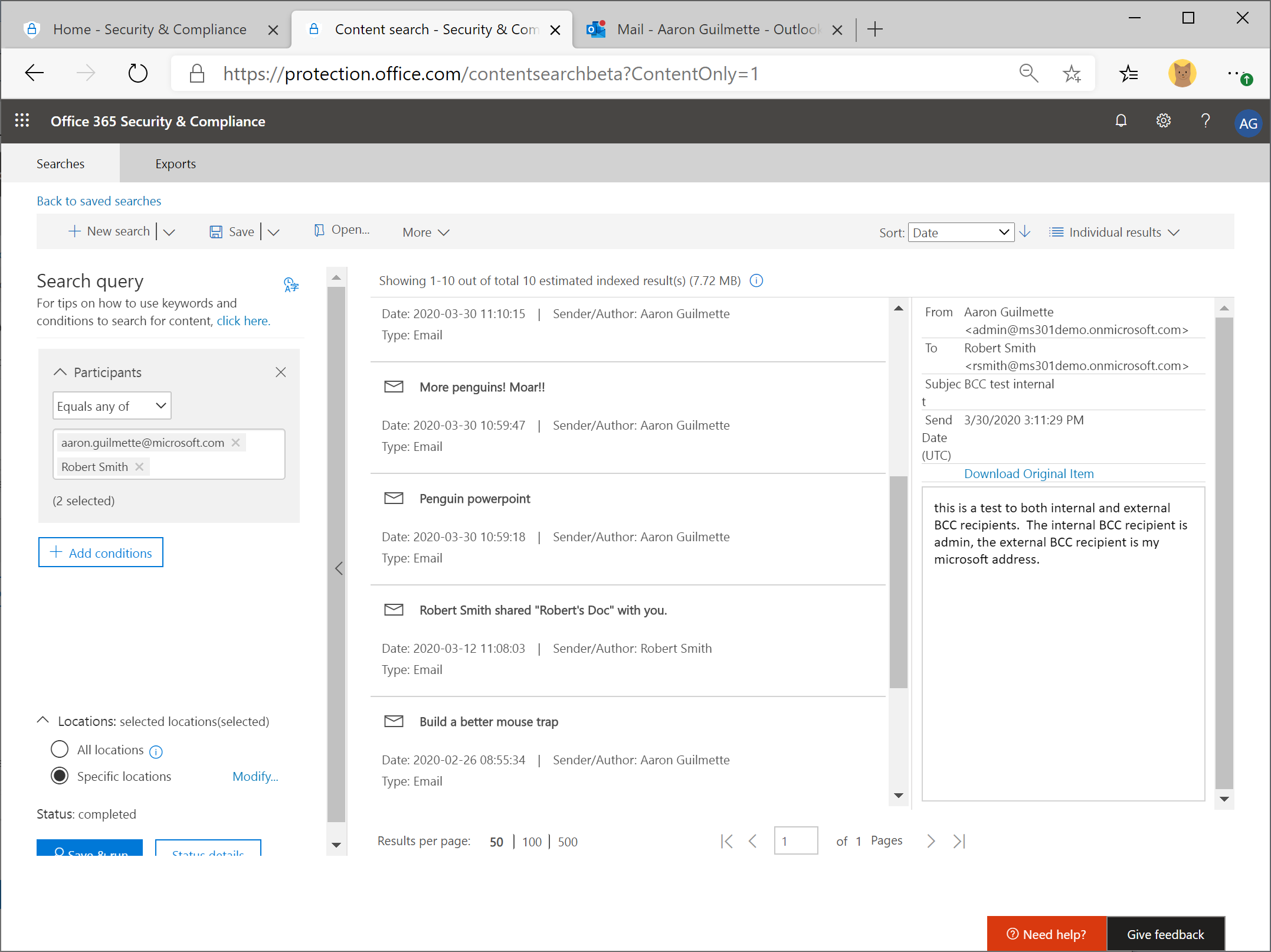 Office 365 Security & Compliance Center eDiscovery – Part 2: Condition ...