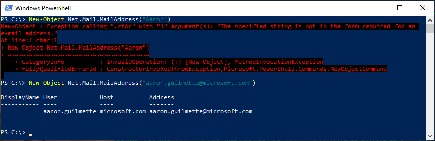 Easy Powershell Email Address Validation Function Undocumented Features