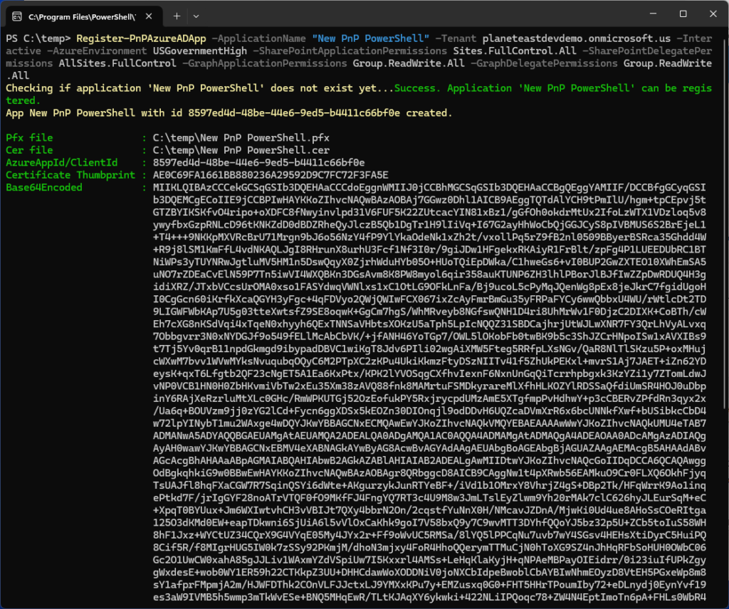 Deploying the SharePoint Lookbook and other PnP templates in GCC High ...